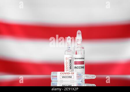 America flag and vaccine choice concept Stock Photo - Alamy