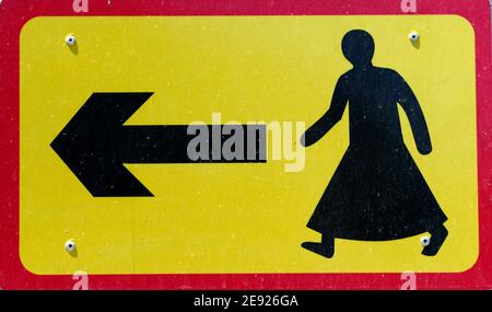 Traffic sign, pedestrian crossing, Doha, Qatar Stock Photo - Alamy