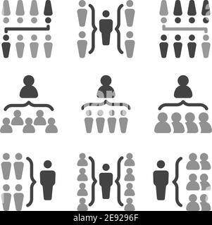 organization chart with people icon set,vector and illustration Stock ...