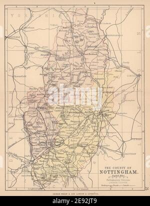 NOTTINGHAMSHIRE. County map. Railways canals. Constituencies. PHILIP ...