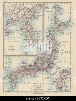 Islands of JAPAN. Hachijo "penal settlement". Manchuria JOHNSTON 1892 ...