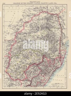 COLONIAL SOUTH AFRICA. Orange River Colony Natal Basutoland Transvaal ...