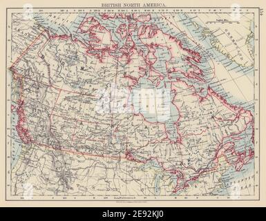 BRITISH NORTH AMERICA. Colonial Canada. Canadian Pacific railroad, 1897 ...