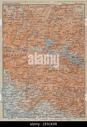 Caucasus old map Stock Photo - Alamy