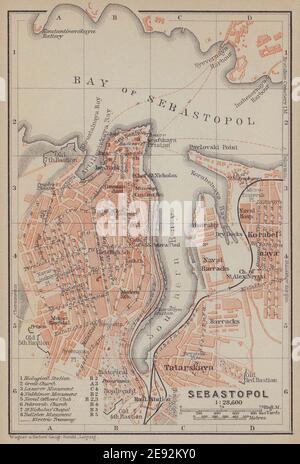 Sevastopol/Sebastopol town/city plan. Ukraine. Ssewastopol. BAEDEKER ...