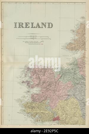 IRELAND (North West). Connacht. Mayo Galway Sligo. Antique map by GW ...