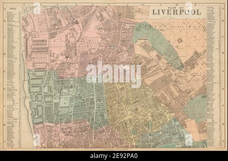 LIVERPOOL NORTH Everton Anfield Kirkdale Vauxhall town city plan BACON ...