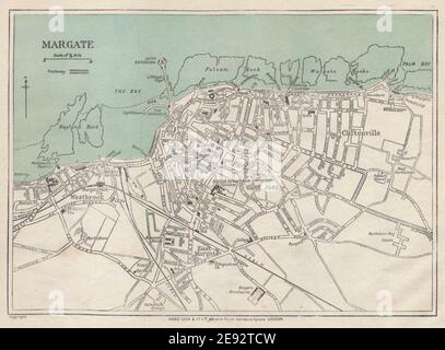 MARGATE vintage town city plan. Westgate-on-Sea Birchington. WARD LOCK ...