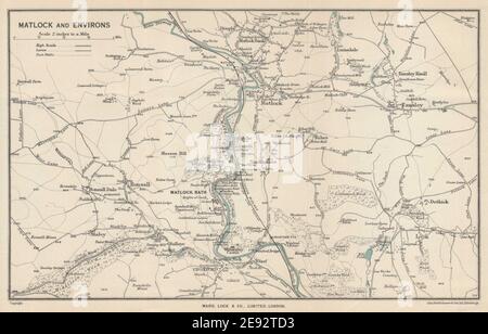 MATLOCK environs. Matlock Bath Cromford Derbyshire. WARD LOCK, 1925 old ...