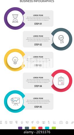 Vector infographics circles with 4 steps, labels. Line chart. Timeline used for diagram, web ...