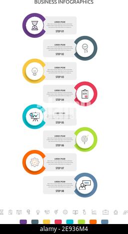Vector infographics circles with 4 steps, labels. Line chart. Timeline used for diagram, web ...