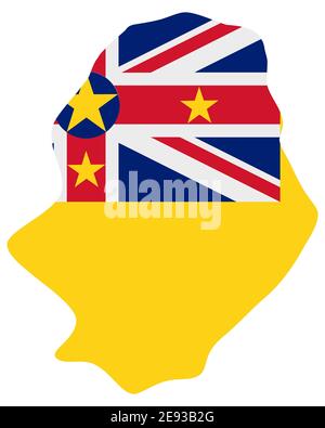 Flag and map of Niue Stock Photo - Alamy