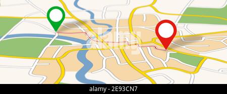 A generic city map - Navigation Stock Photo - Alamy