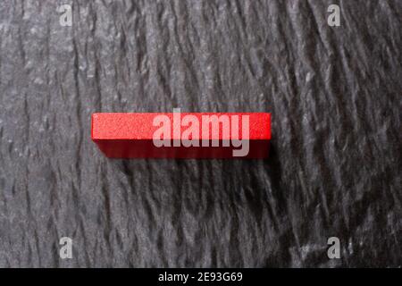 Red color domino blocks placed in view Stock Photo - Alamy