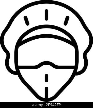 medical wear hair cover protective equipment sketch icon vector ...