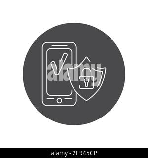 Antivirus smartphone app interface vector template. Mobile anti-malware ...