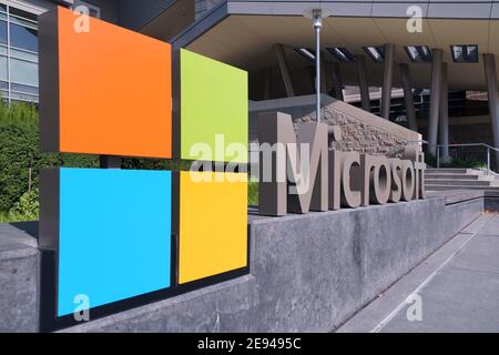 Microsoft Corporation Campus Redmond Washington USA Stock Photo - Alamy