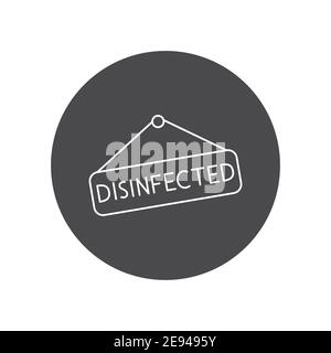 Nameplate disinfected color line icon. Cleaning service. Pictogram for ...