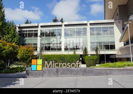 Microsoft Corporation Campus Redmond Washington USA Stock Photo - Alamy