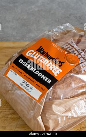 Warburton's Gluten Free White Tiger Bread Loaf. Suitable With A Gluten Intolerance Food Allergy ...