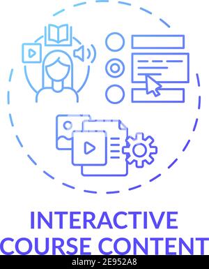 Interactive course content concept icon Stock Vector Image & Art - Alamy