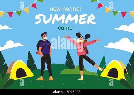 New normal summer camps Stock Photo - Alamy