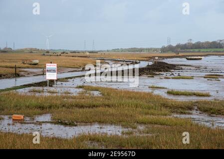 The remote Lancashire village of Sunderland Point on a June morning at ...