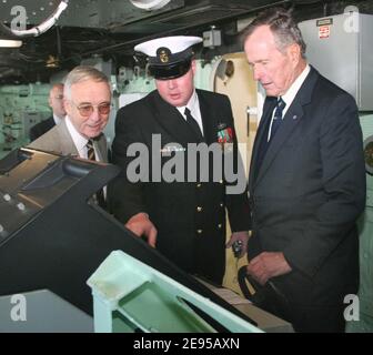 Former Secretary of the Navy Gordon England speaks at the Tom Freeman ...