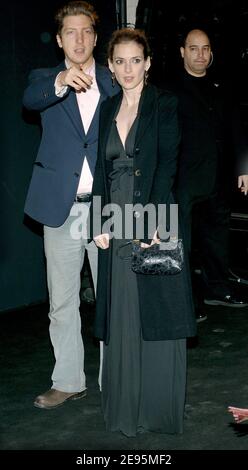 Winona Ryder arrives to the Marc Jacobs fashion show at the Seventh ...