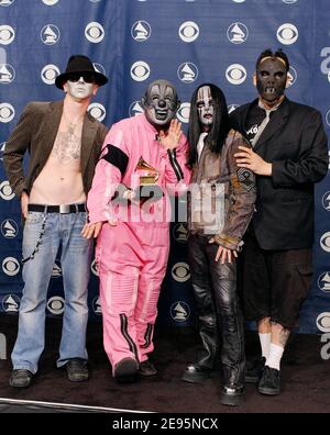 Winner for Best Metal Performance, Slipknot poses in the pressroom of ...