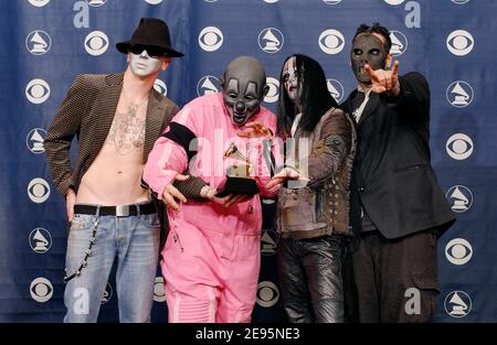 Winner for Best Metal Performance, Slipknot poses in the pressroom of ...