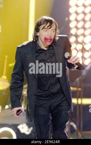 Singer Cali performs on stage ahead of the 83rd Le Mans 24 hours ...