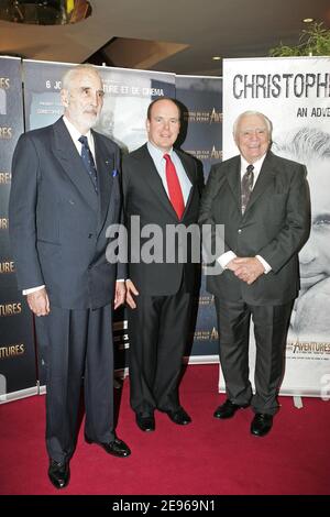 Christopher Lee and Ernest Borgnine at the 14th Jules Verne film ...