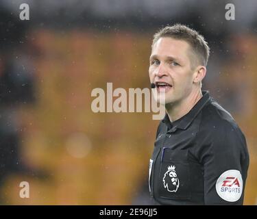 Referee Craig Pawson in action during the Premier League match Arsenal ...