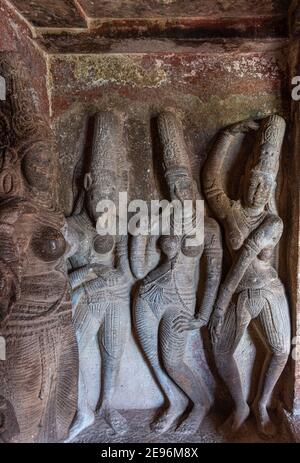 Aihole, Karnataka, India - November 7, 2013: Ravanaphadi Cave Shiva ...