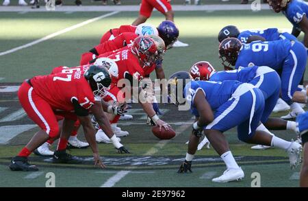 January 31, 2021 - The line of scrimmage during the Hula Bowl at Aloha ...