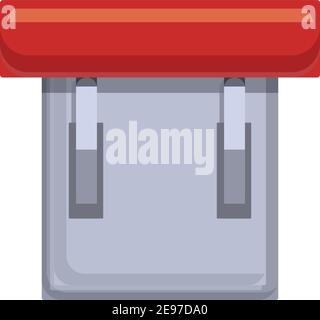 Red breaker switch icon. Cartoon of red breaker switch vector icon for ...