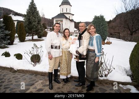 Prince Nicholas, Princess Alina of Romania, Godparents Prince Mihai and ...