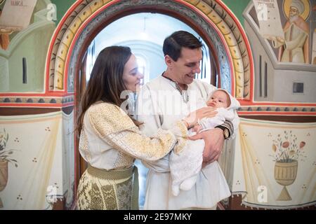 Prince Nicholas, Princess Alina of Romania, Godparents Prince Mihai and ...