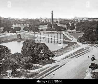 Late 19th century photograph - The Maidan, Calcutta, Kolkata, India ...