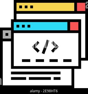 code windows color icon vector illustration Stock Vector Image & Art ...