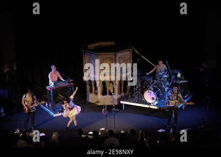 Kimbra on the Union Chapel stage in London, the last gig of her tour ...