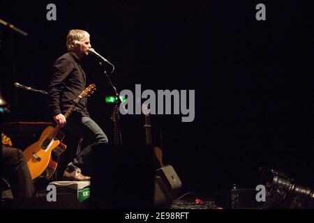 John Bramwell of I Am Kloot live on stage at the Barbican in London ...