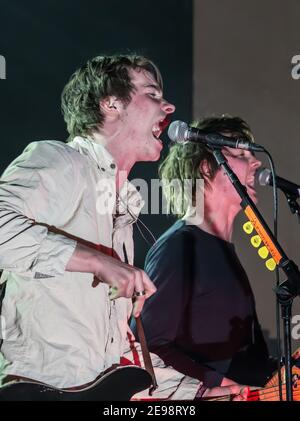 Palma Violets live on stage for the NME Awards show at Brixton, London Stock Photo - Alamy