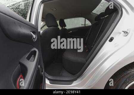 Car interior, part of back seats, close Stock Photo - Alamy
