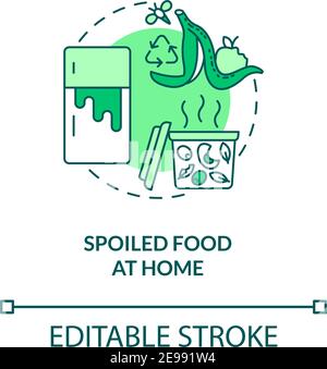 Spoiled food at home concept icon Stock Vector Image & Art - Alamy