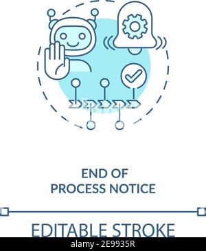 End process notice concept icon Stock Vector Image & Art - Alamy