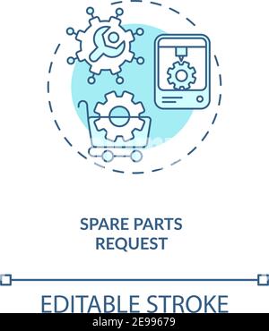 Spare parts request concept icon Stock Vector Image & Art - Alamy
