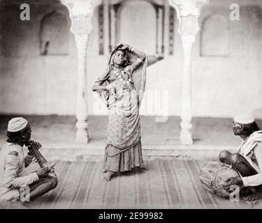 Late 19th century photograph - Nautch Girls dancing, India Stock Photo ...