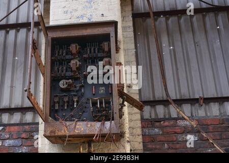 an old electrical distribution board at an industrial monument Stock ...